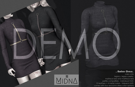 Second Life Marketplace - MIDNA - Amber Dress *DEMO*