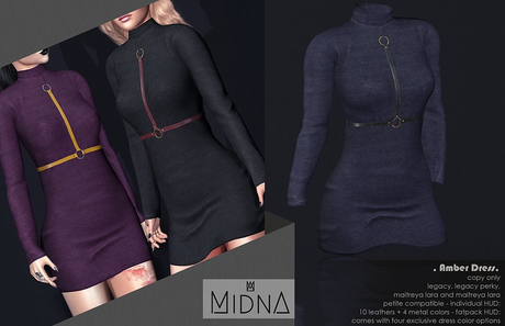 Second Life Marketplace - MIDNA - Amber Dress - ROSE