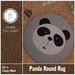 Second Life Marketplace - .::Hazeel::. Panda Round Rug - BOXED - {Add ...
