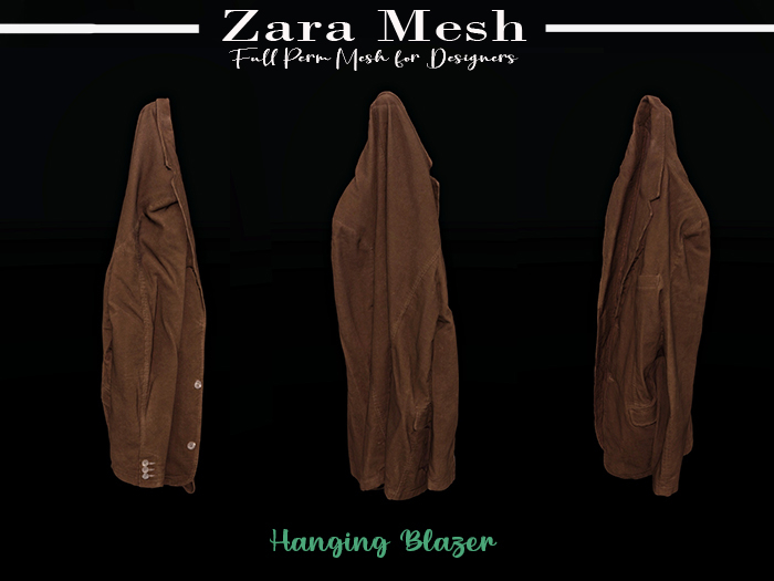 Second Life Marketplace - ZM - Clothes - Hanging Blazer - FULL PERM MESH