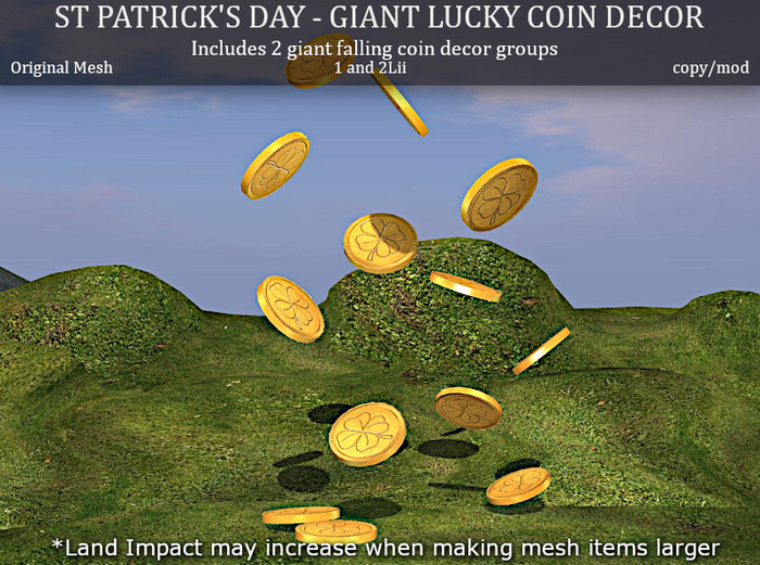 Second Life Marketplace - LOVE - GIANT LUCKY COIN DECOR