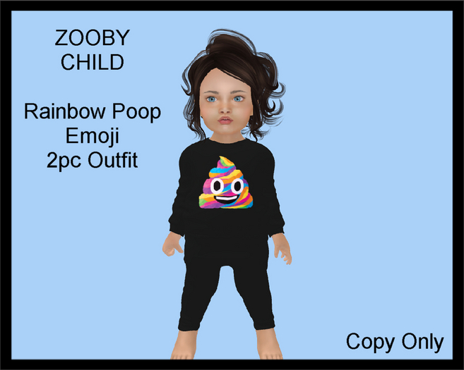 Second Life Marketplace - Steph-0-Bee's - Rainbow Poop Emoji Outfit ...