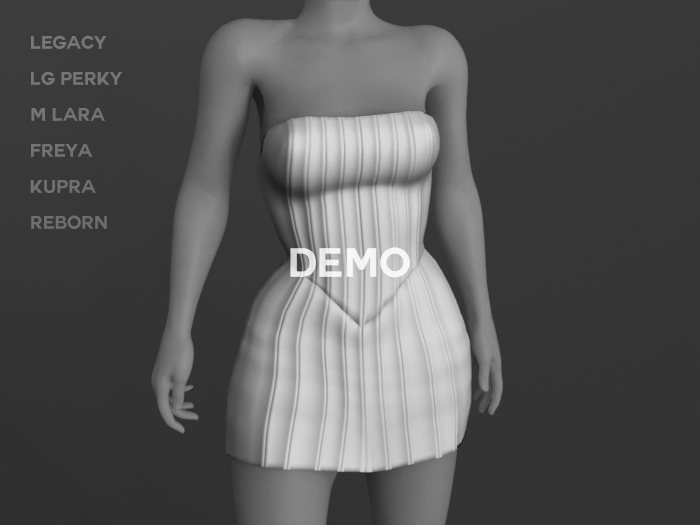 Second Life Marketplace Nt Corset Dress Demo