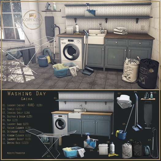 Second Life Marketplace - 05. KOPFKINO - Washing Day - Mop - Common