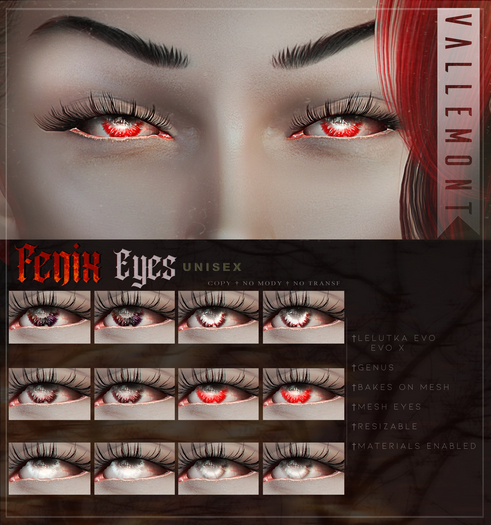 Second Life Marketplace - VALLEMONT - Fenix Eyes