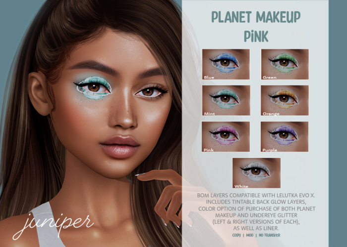 Second Life Marketplace - .:. Juniper .:. Planet Makeup Pink