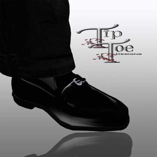 Second Life Marketplace - TIPTOE Mans Loafers-Black Leather