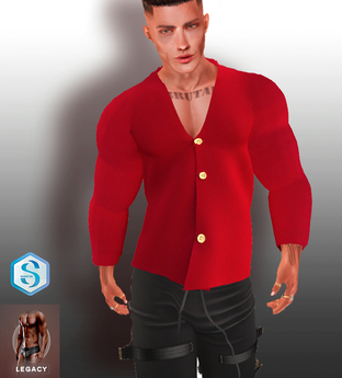 Second Life Marketplace - Brutal Buttoned Vee Red Demo - Legacy Gianni ADD