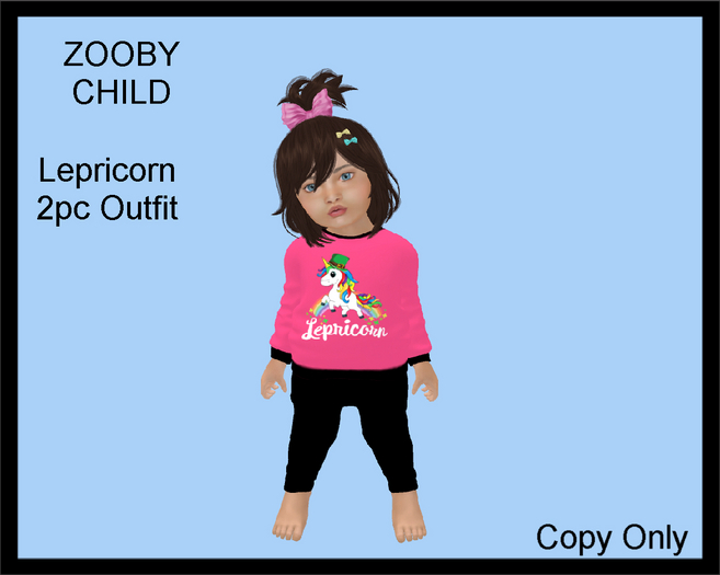 Second Life Marketplace - Steph-0-Bee's - Lepricorn Outfit (Zooby Child)