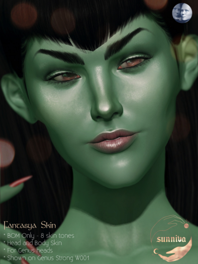 Second Life Marketplace - Sunniva . Fantasya Skin [Demonia] - Unpack