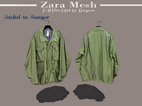 Second Life Marketplace - ZM - Clothes - Jacket in Hanger - FULL PERM MESH