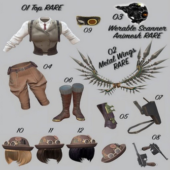 Second Life Marketplace - 10 - DiMi's Gacha - Steampunk Detective ...