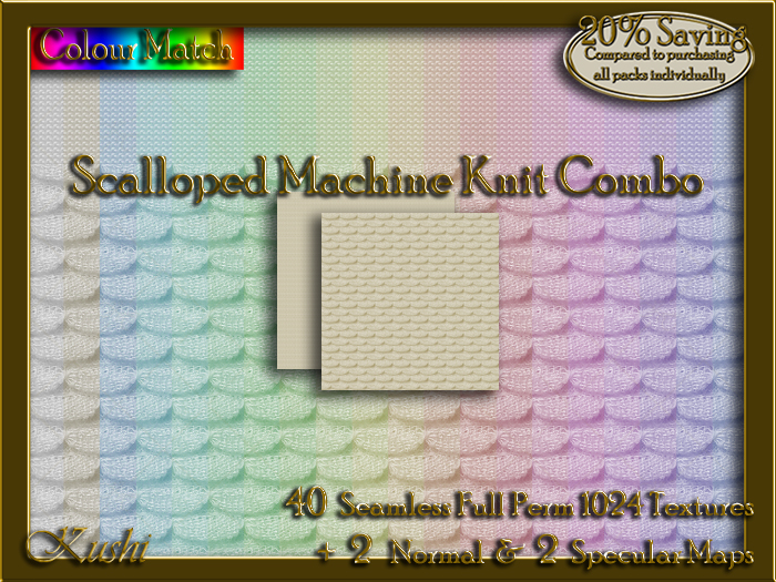 Second Life Marketplace - Scalloped Machine Knit Combo Texture Set