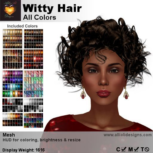 Second Life Marketplace - A&A Witty Hair All Colors V2