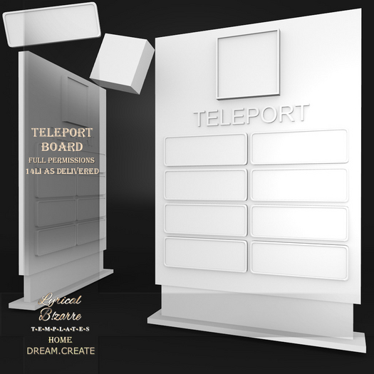 Second Life Marketplace - !Lyrical B!zarre Templates! - Teleport Board ...