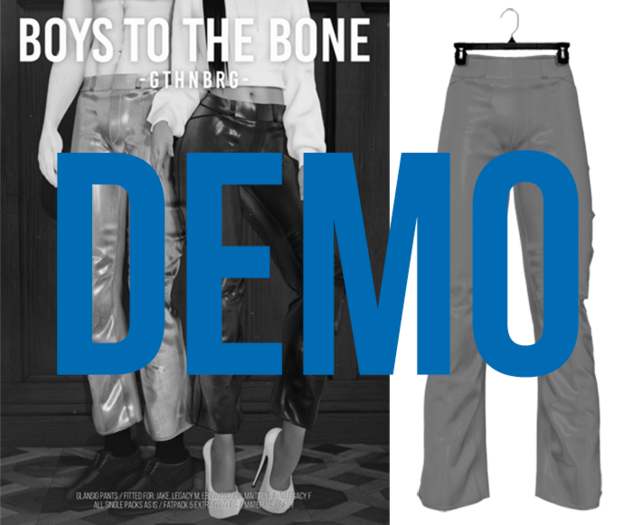 Second Life Marketplace - BOYS TO THE BONE glansig pants - demo