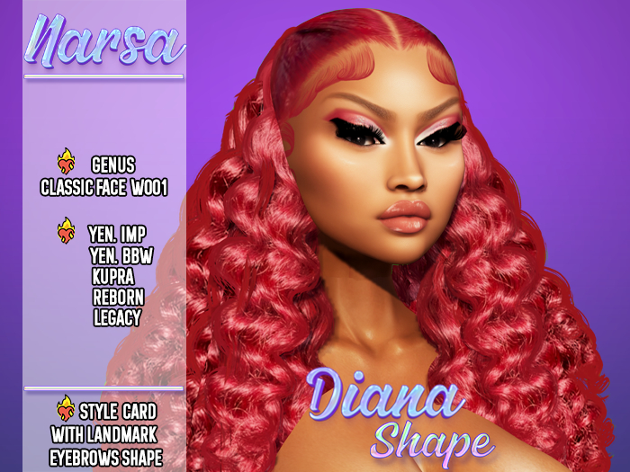 Second Life Marketplace - Diana Shape │ Genus Classic Face W001
