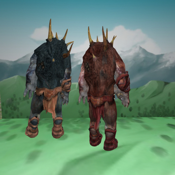 Second Life Marketplace - Animesh Giant Red & Blue Cave Trolls