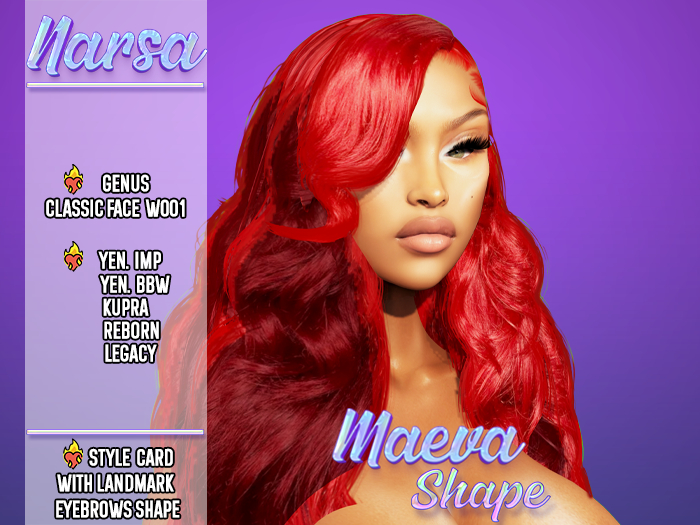 Second Life Marketplace - Maeva Shape │ Genus Classic Face W001