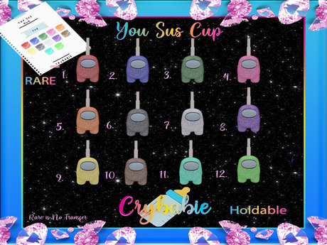 Second Life Marketplace - "Crybabie" You Sus Cup (Cyan)