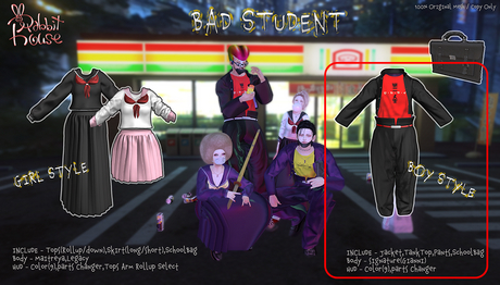 Second Life Marketplace - ,',RxH,',BAD STUDENT BOY(FatPack)[Add]
