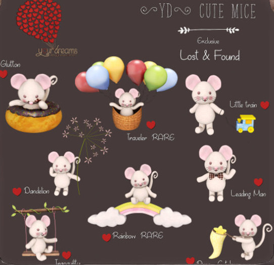 Second Life Marketplace - {YD} Cute Mice - Tranquility