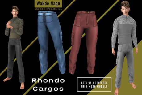 Second Life Marketplace - WN Rhondo Cargos - Set of 8 for Slink