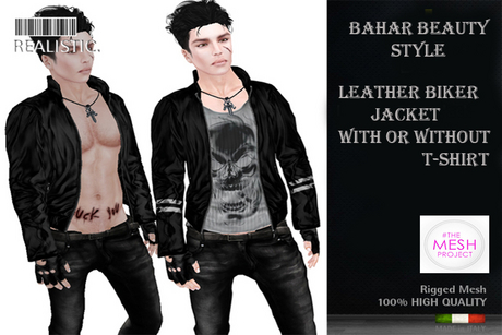 Second Life Marketplace - Leather-Jacket-Biker-Mesh