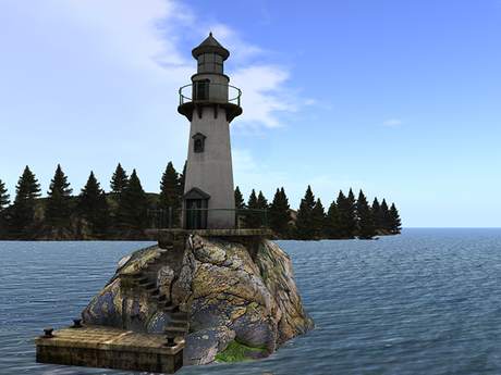 Second Life Marketplace - Lighthouse Off-SIM 25LI, Brown Rock, 31 ...