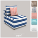 Second Life Marketplace - Sequel - Allie Chair - Blue Stripe