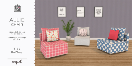 Second Life Marketplace - Sequel - Allie Chair - Mono