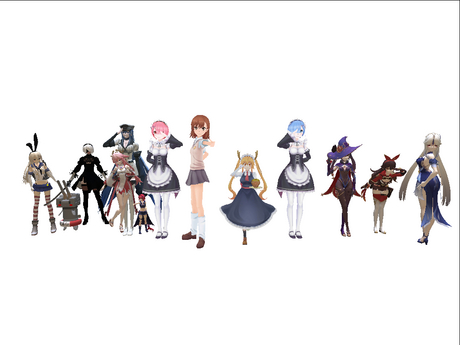 Second Life Marketplace - 12 3D Models Anime Figures