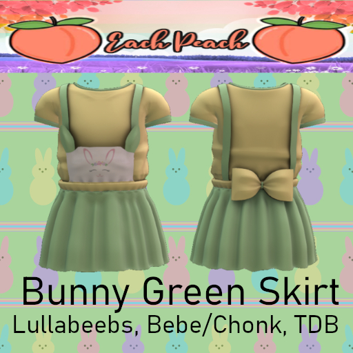 Second Life Marketplace - Each Peach Bunny Green Skirt - Lullabeebs ...