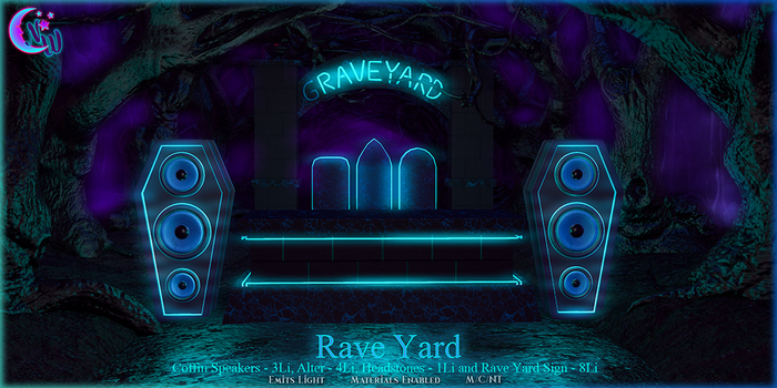 Second Life Marketplace - *NeverWish* Rave Yard - Teal