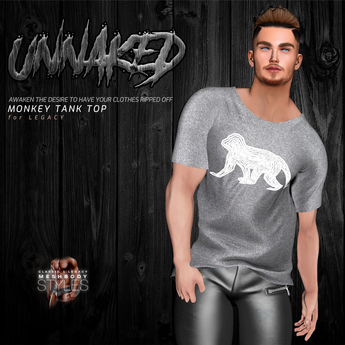 Second Life Marketplace - UNNAKED / T-SHIRT / LEGACY / ANIMALS - MONKEY