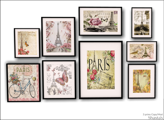 Second Life Marketplace - Paris Collage Frame 3p copy mod
