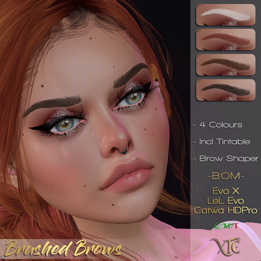 Second Life Marketplace - -XTC- Brushed Brows - BOM [EvoX-HDPro-Evo]
