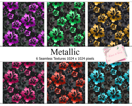 Second Life Marketplace - Metallic - 6 Textures Seamless - NINA and RAY NR