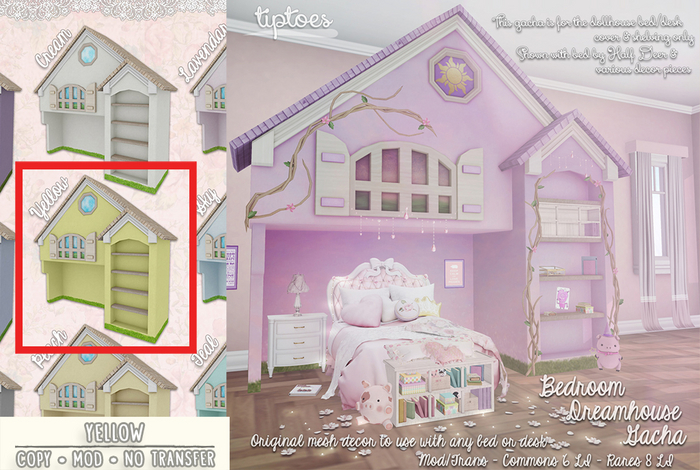 Second Life Marketplace - . tiptoes - Bedroom Dreamhouse - Yellow