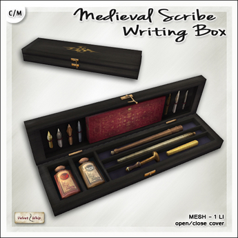 Second Life Marketplace - [V/W] Medieval Scribe Writing Box - Mesh ...