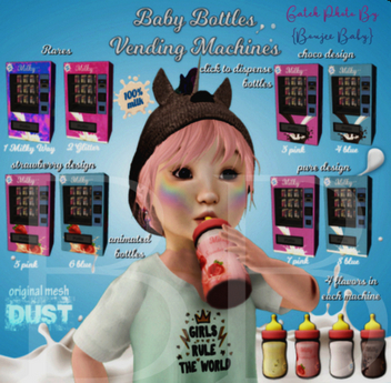 Second Life Marketplace - DUST: Babby Bottle Vending Machine - Pure BLUE