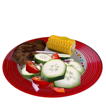 Second Life Marketplace - DFS Grilled Lamb Picnic Plate (SALE)