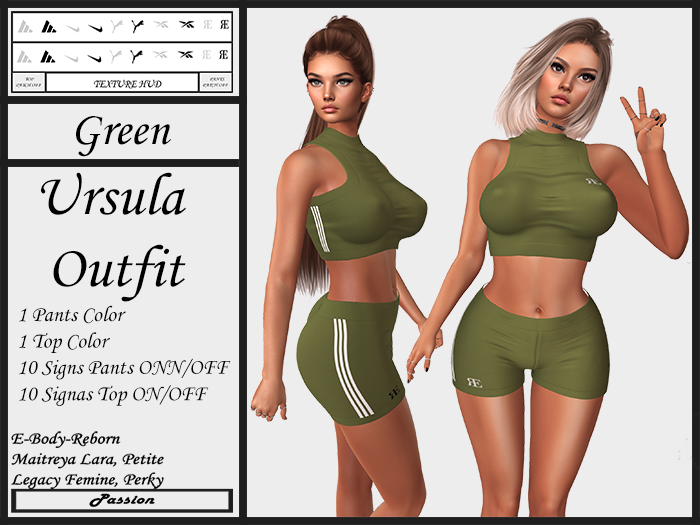 Second Life Marketplace Passion Ursula Outfit Green