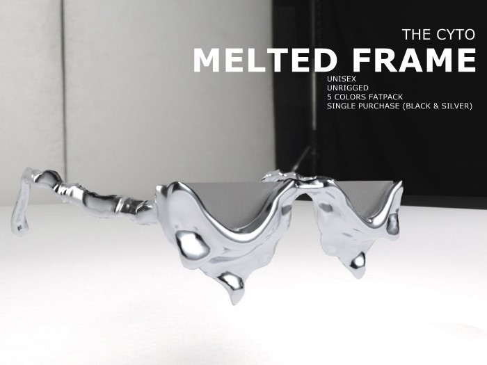 Second Life Marketplace - MELTED FRAME -SILVER (unrigged-unisex) [THE CYTO]