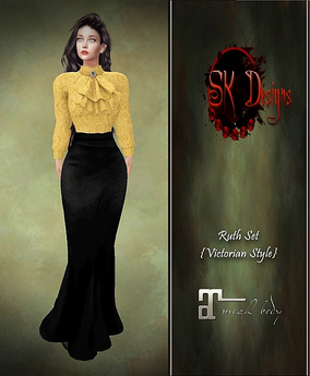 Second Life Marketplace - .::SKD::. Ruth Set MUSTARD {Victorian Style}