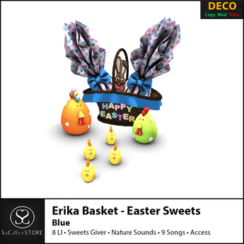 Second Life Marketplace - SaCaYa - Erika Basket - Easter Sweets - Blue