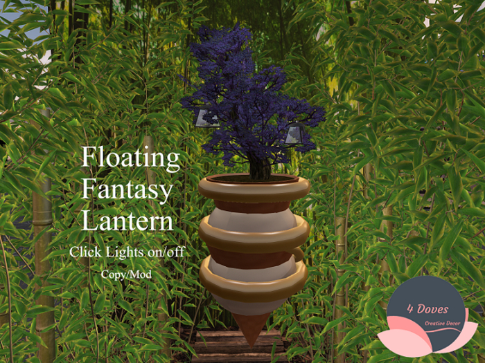 Second Life Marketplace - Floating Fantasy Lantern- On/Off Lights