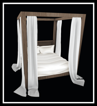 Second Life Marketplace - SAYO - Romance & Roses Gacha - Canopy Bed RARE