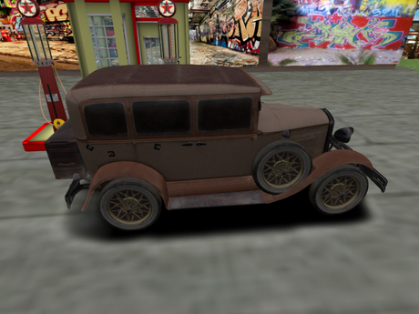 Second Life Marketplace - old 4 door car (display only) boxed