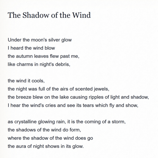 Second Life Marketplace - Poem notecard reader The Shadow of the Wind ...